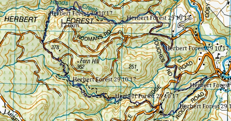 Long walk group, Herbert Forest route